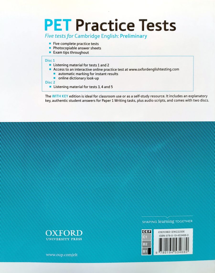 PET Practice Tests With Key and Audio CDs Pack